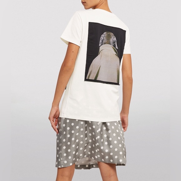 MaxMara | Tops | Max Mara White Cotton Dog Dogstar Tee | Poshmark